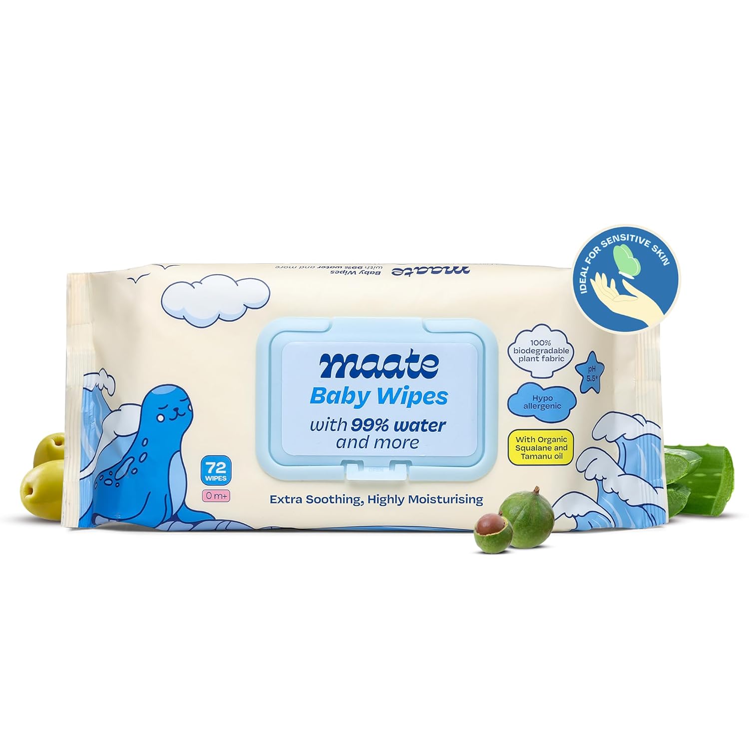 Maate Baby Wipes – 72 Piece - Lilavati Pharmacy & Wellness